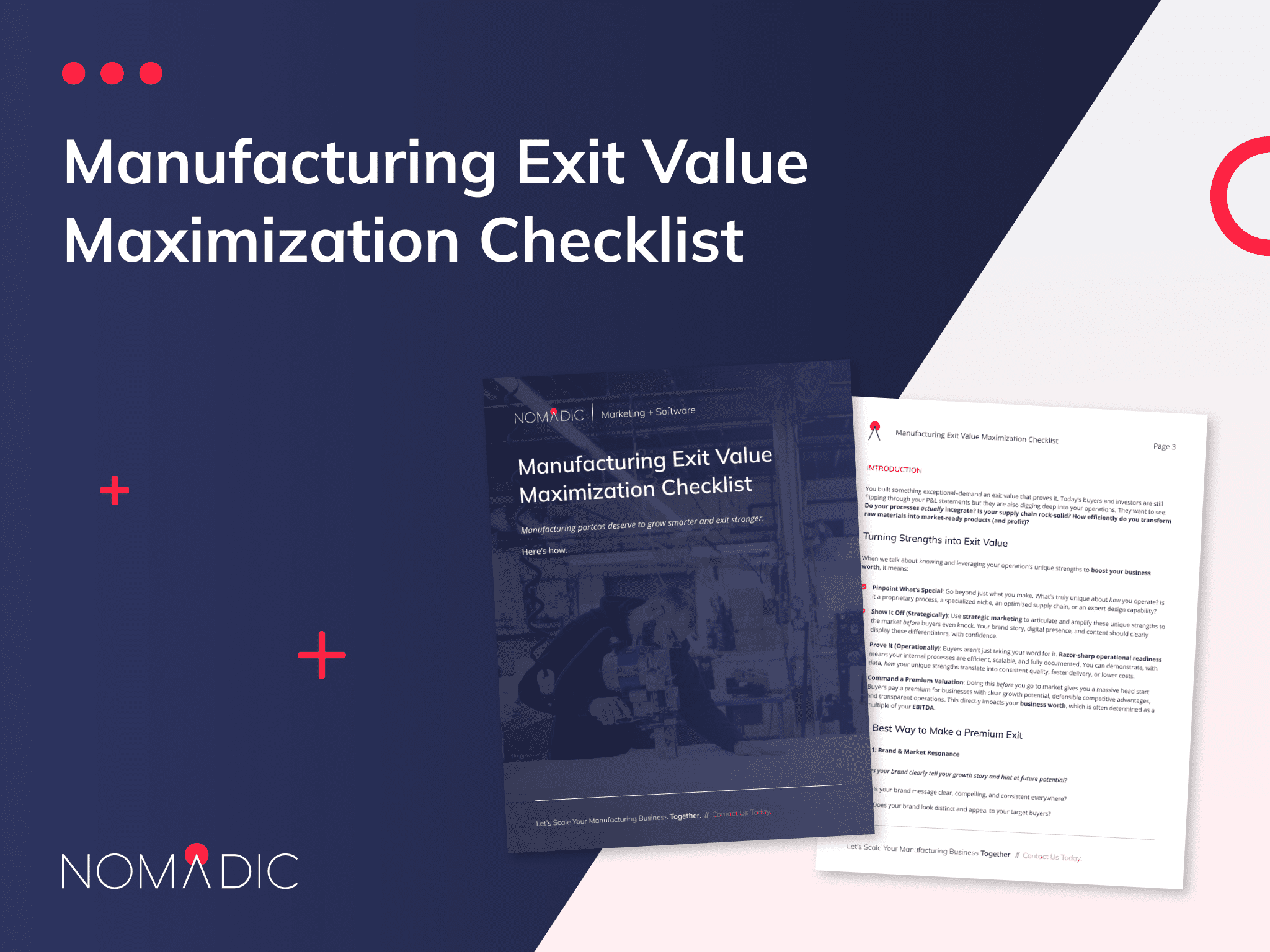 Manufacturing Exit Value Maximization Checklist | Nomadic Marketing + Software